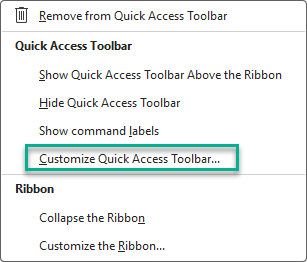 Tip: Add Quick Access Toolbar (QAT) - SizzleTools